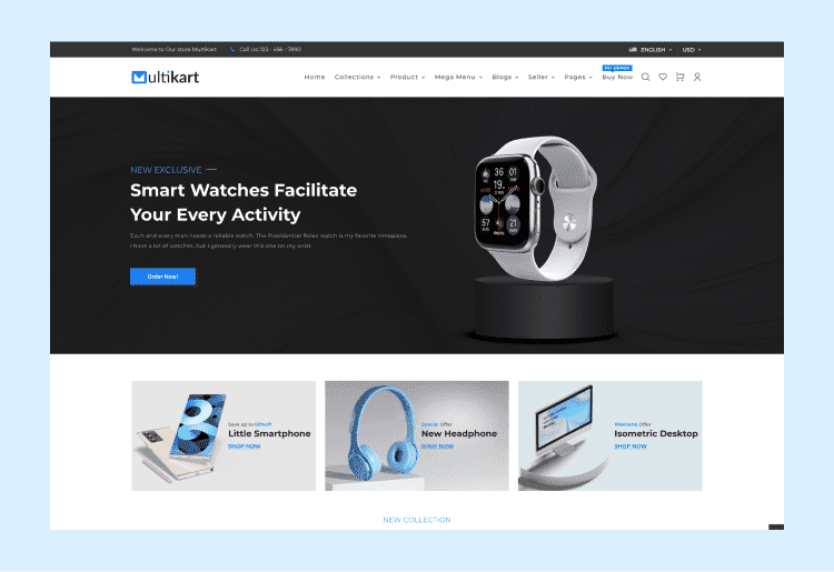 Multikart - Single or Multivendor Ecommerce with NextJs, Laravel REST API